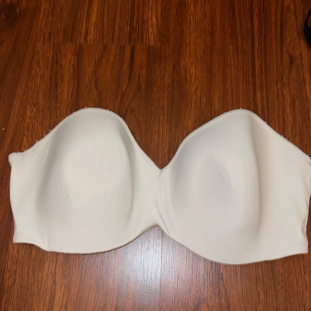 Lilyette White Padded Convertible Strapless Bra - Gem